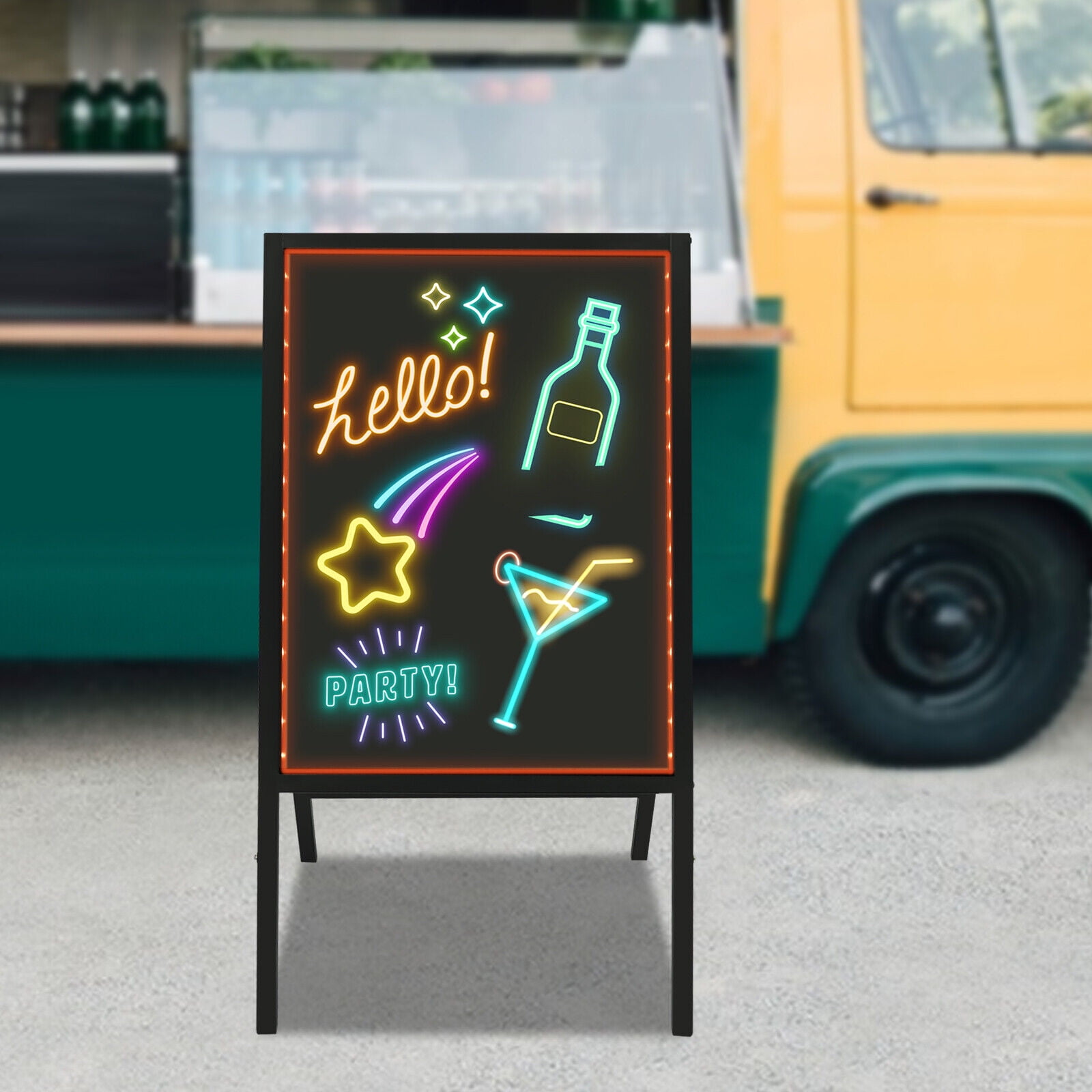 LED Message Writing Board with Stand LED Signs Bars Restaurants Menu ...