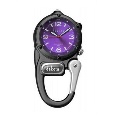 Chrome Black Nylon Strap Metal Case Clip Watch with Black Dial ...