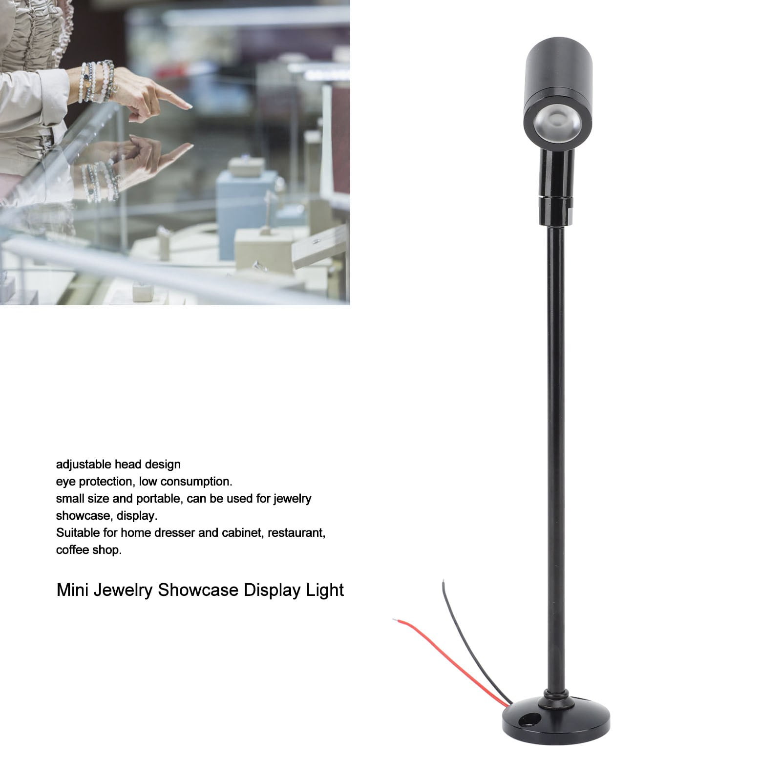 LED Mini Spotlight For Jewelry Display Cabinet DC12V Adjustable Upright ...