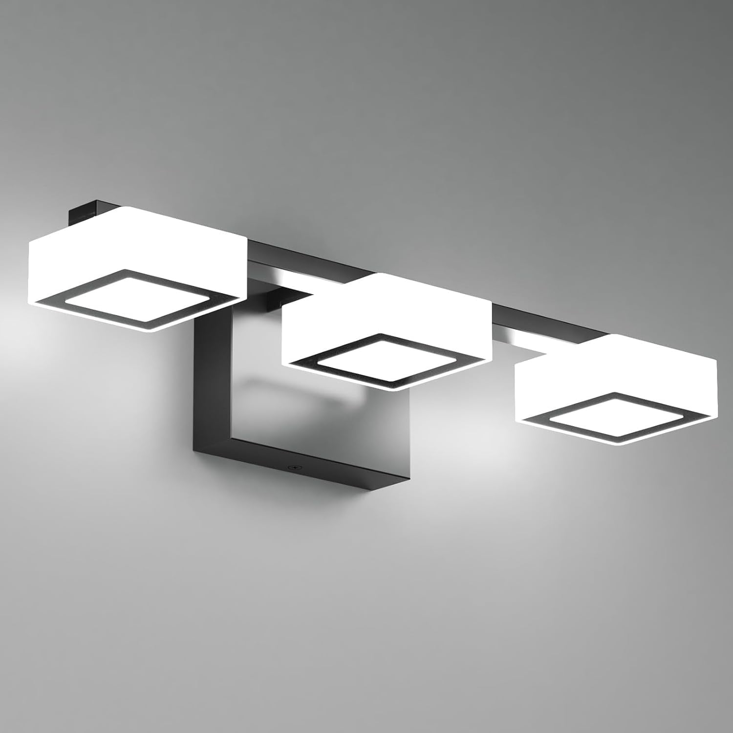 LED Modern Bathroom Light Fixtures Over Mirror, 3-Light Dimmable Vanity ...