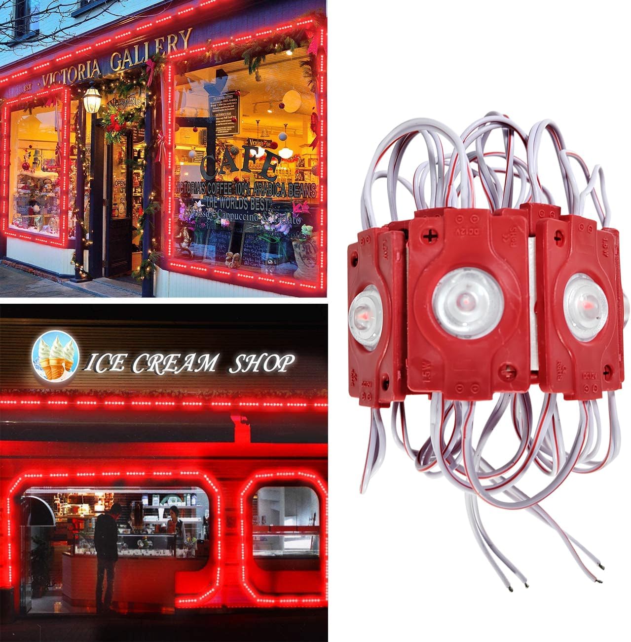 LED Module, LED Windows Lights Red Light 100pcs 3030SMD 150LM Per LED ...