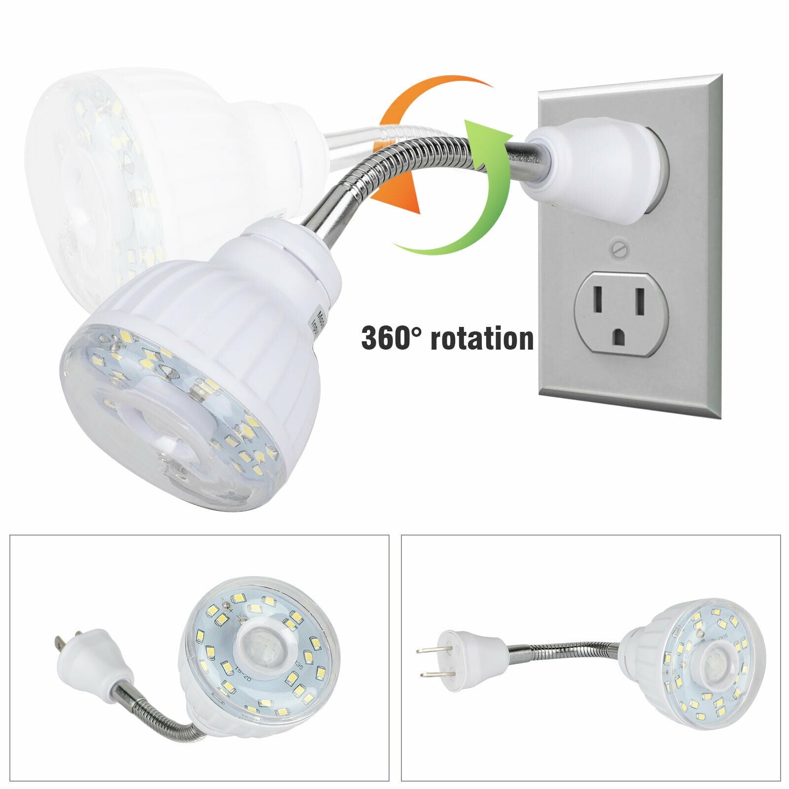 KXMDXAA LED Motion-Activated Sensor Night Light, AC Outlet Plug-In ...