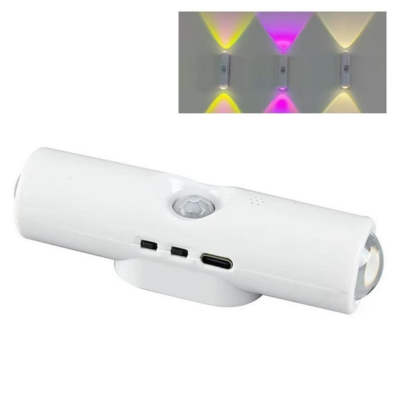 LED Motion Night Light RGB Charging LED Wall Light USB Rechargeable - Walmart.com