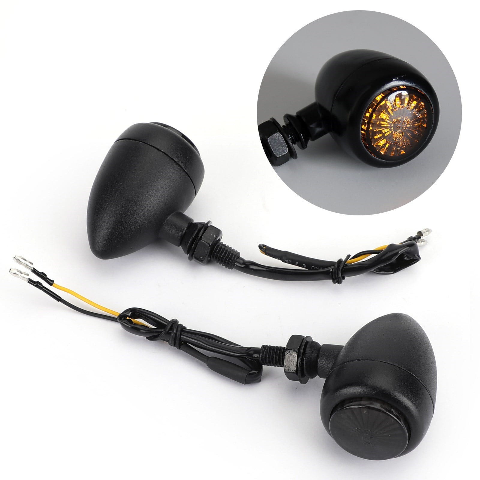 LED Motorcycle Bullet Turn Signals Indicators For Harley Chopper Cafe ...