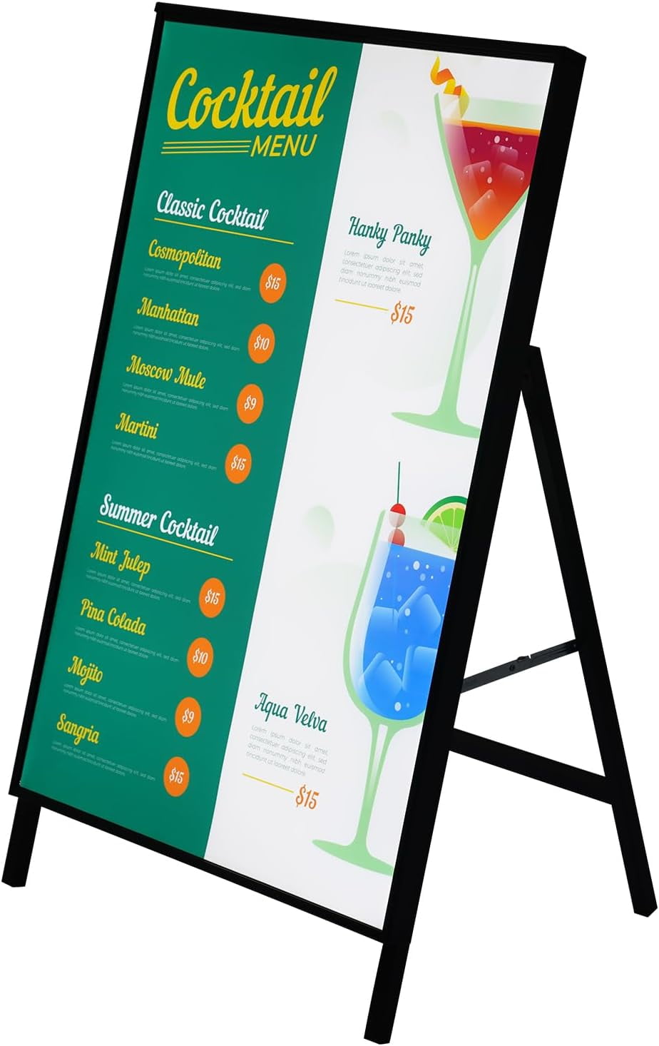 LED Movie Poster Frame Free Standing LED Light Box Display Sign Holder ...