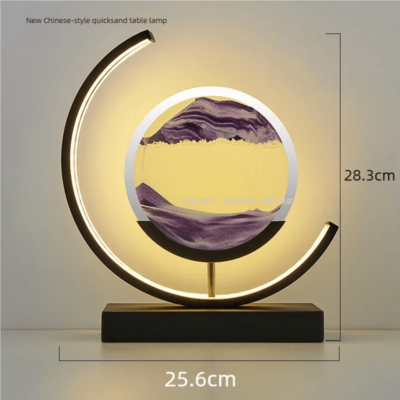ChenweiLED Moving Sand Art Table Lamp Quicksand Night Light 3D ...