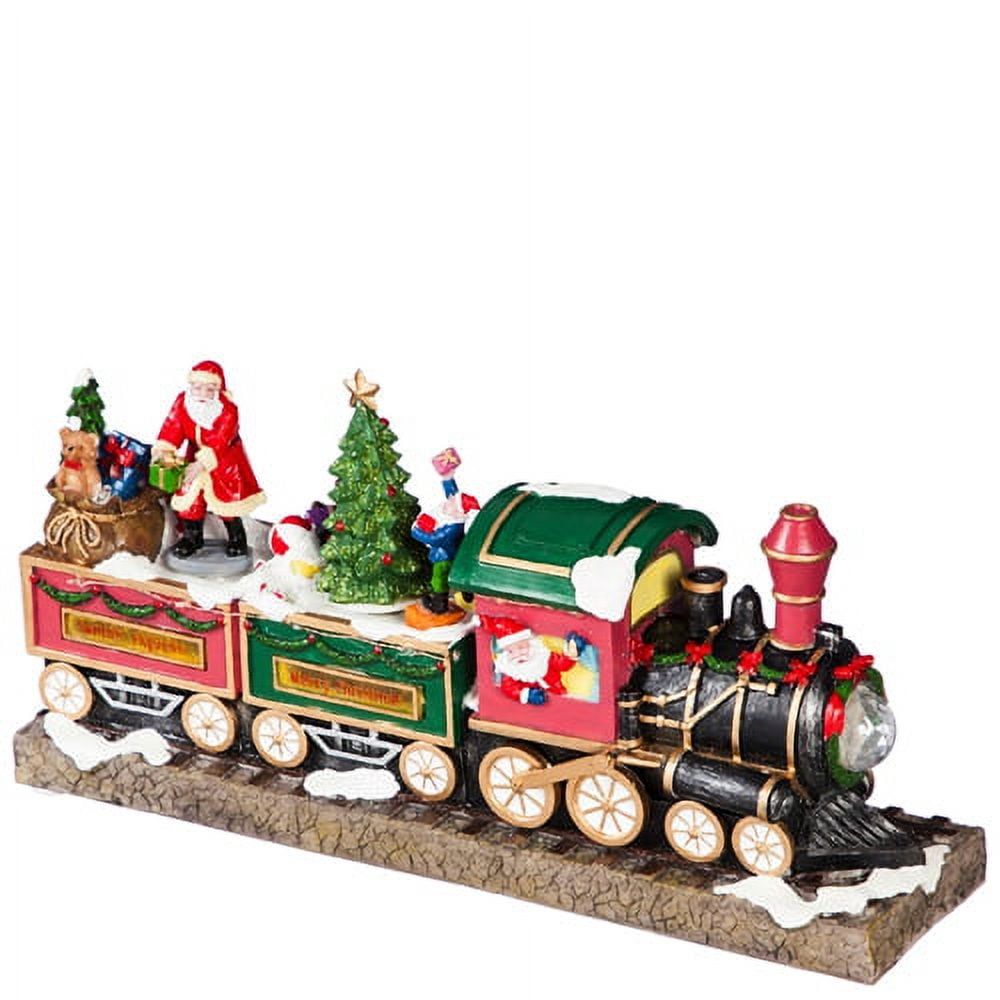 15'' LED Polyresin Musical Train Scene with 8 Holiday Songs and ...