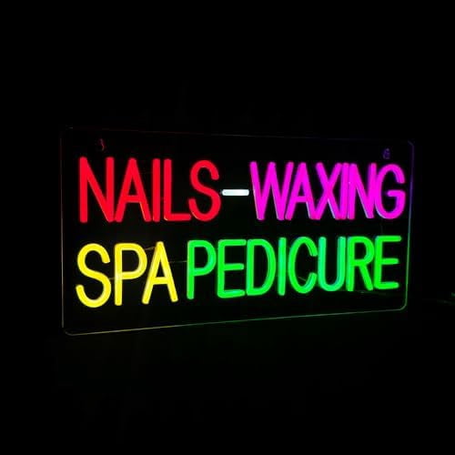 LED Nails Waxing SPA Pedicure Neon Sign, Business Signboards for Nails ...