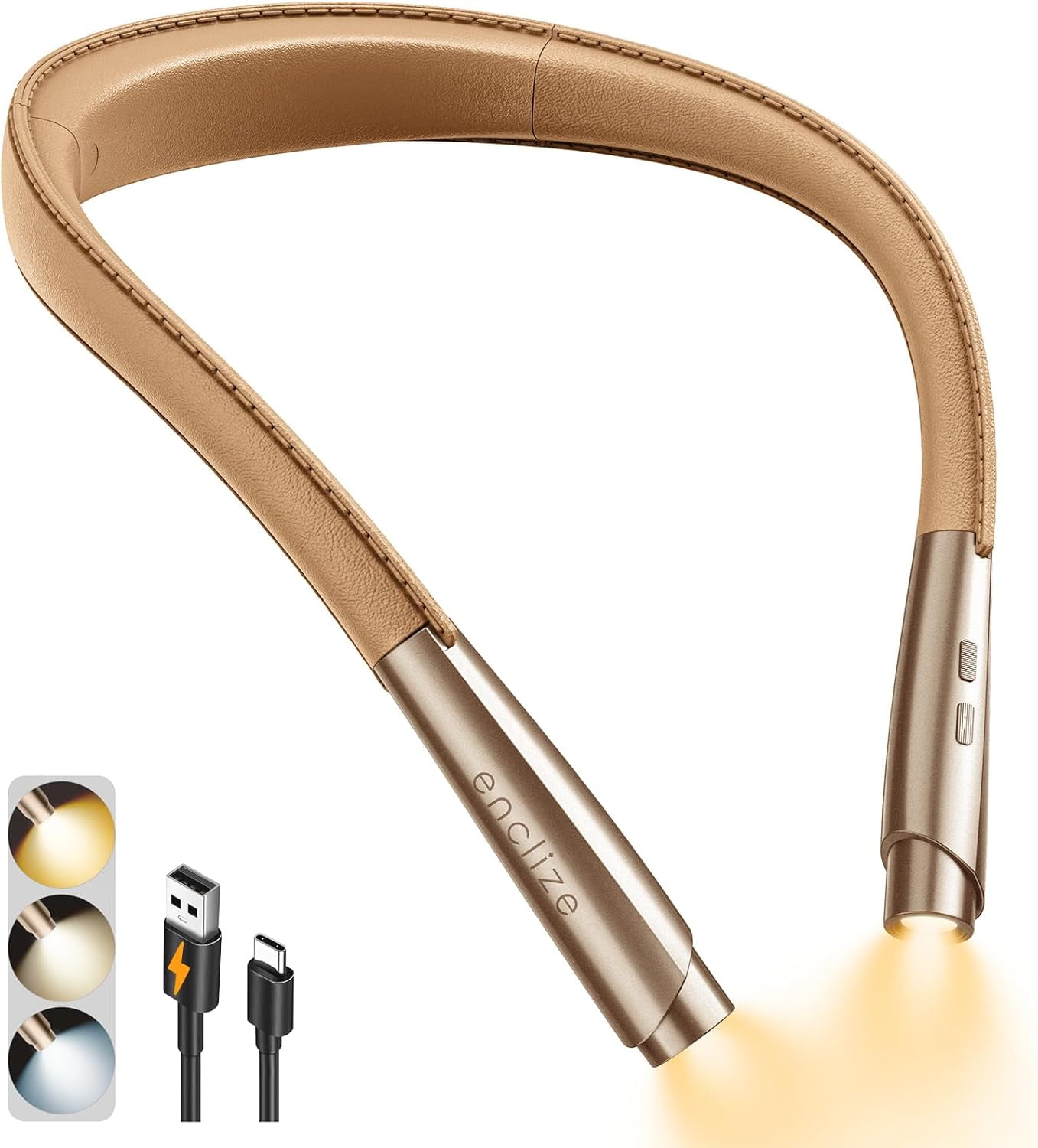 LED Neck Reading Light, Book Light for in Bed, 3 Colors, 9 Brightness ...