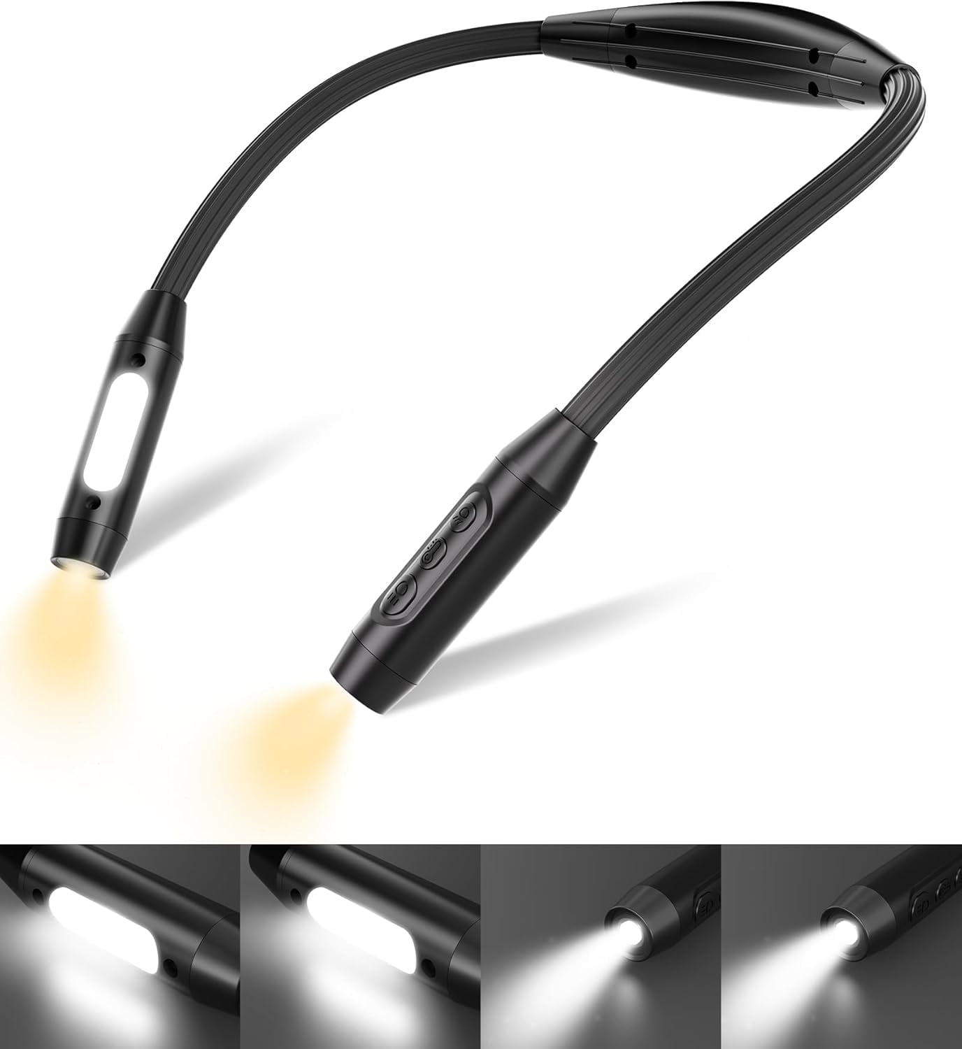 LED Neck Reading Light, Knitting Crochet Light Around Neck, Longer Arm ...