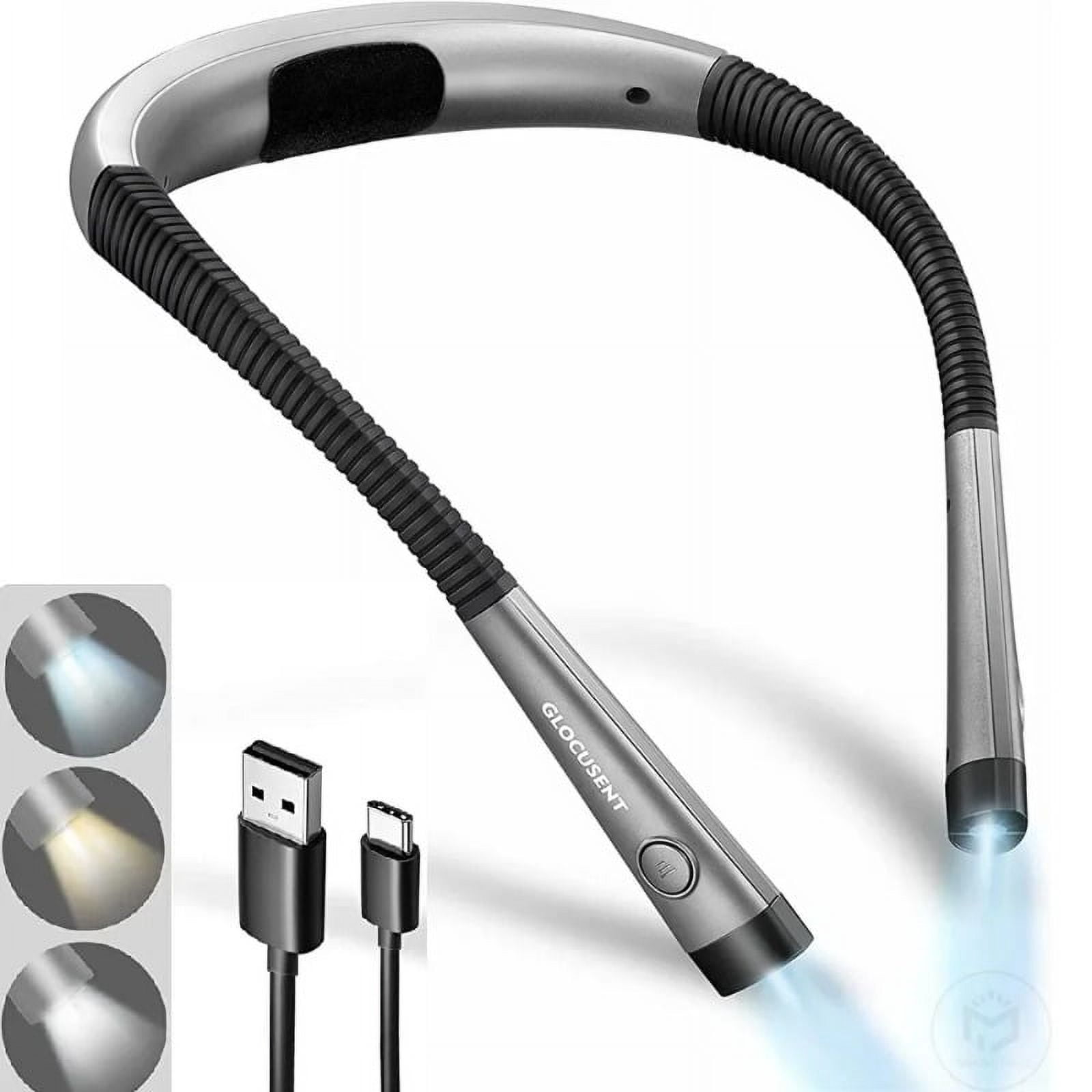 LED Neck Reading Light Usb Rechargeable Read Light in Bed 3 Colors & 3 ...