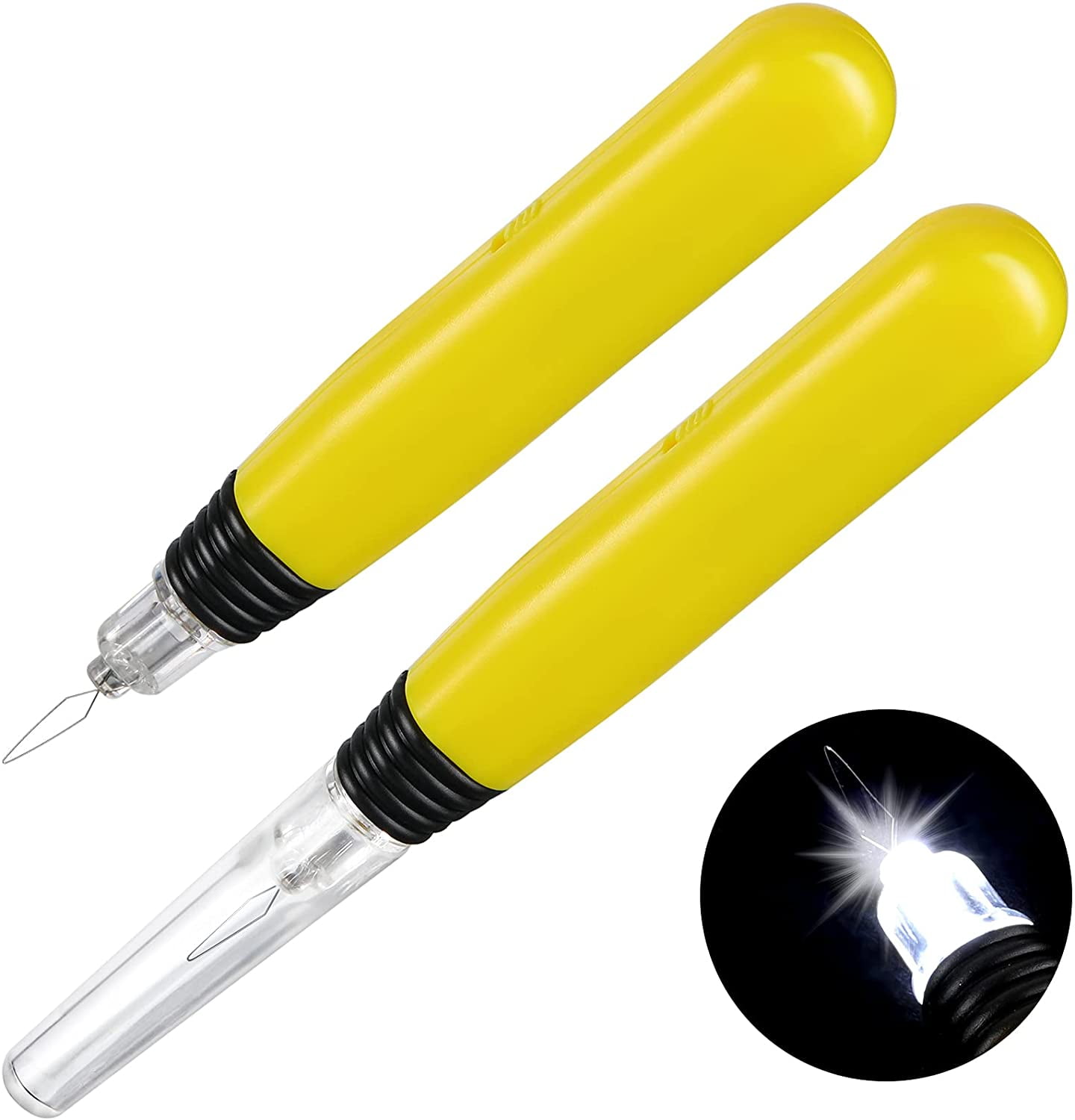 LED Needle Threader Sewing Tools Lighted Plastic Wire Loop DIY Needle ...