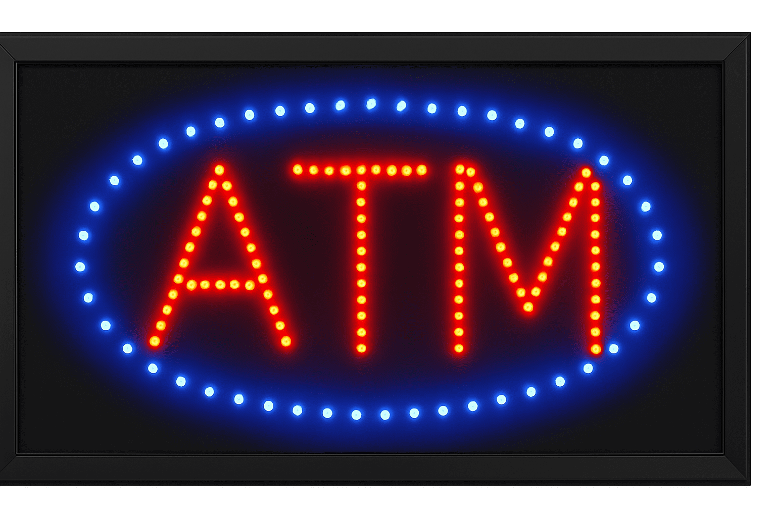 LED Neon Light ATM Sign With Animation On/off and Power On/Off two ...
