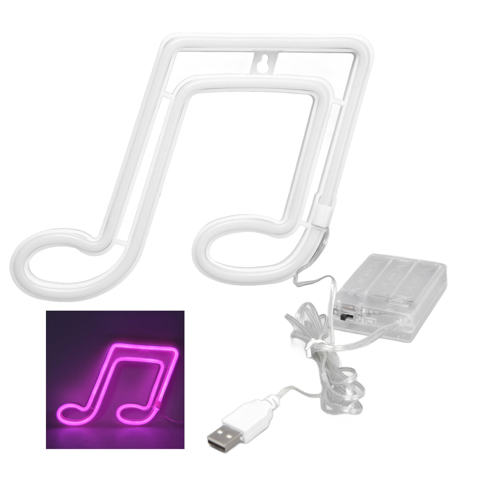 LED Neon Light Music Note Neon Night Light Concert Wall Lamp Party Wall ...