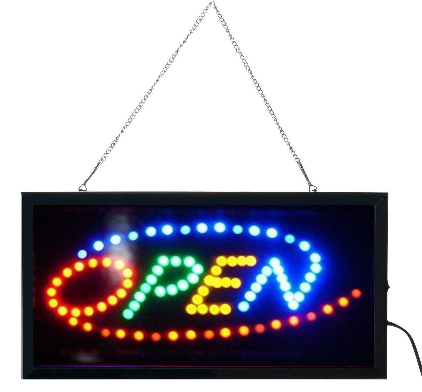 LED Neon Light Open Sign with Animation On/Off and Power On/Off Two ...
