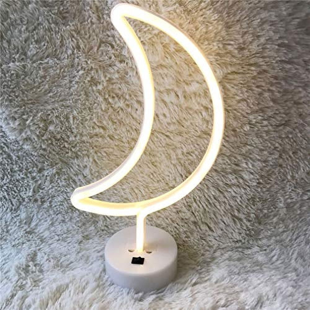 LED Neon Light Sign Moon Star Heart Night Light for Kids' Bedroom Wall ...