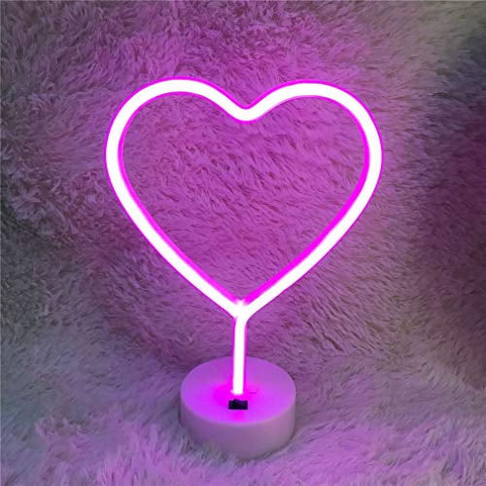 LED Neon Light Sign Moon Star Heart Night Light for Kids' Bedroom Wall ...