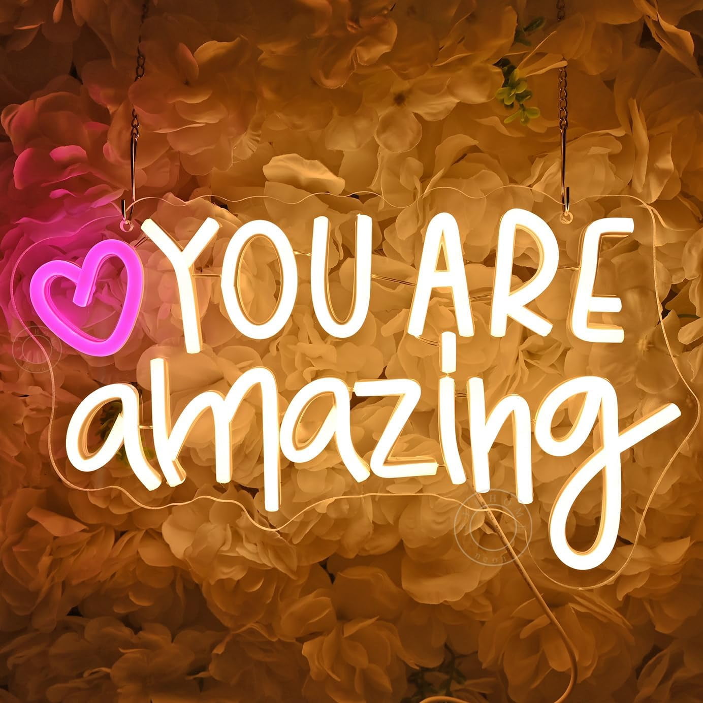 LED Neon Light Sign: You Are Amazing Heart - Classroom, Kids Room ...
