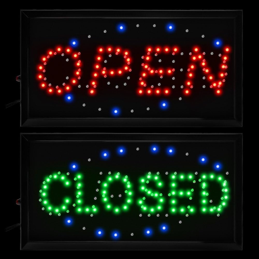 LED Neon Open Sign Bright High Visibility Advertisement Board Electric ...