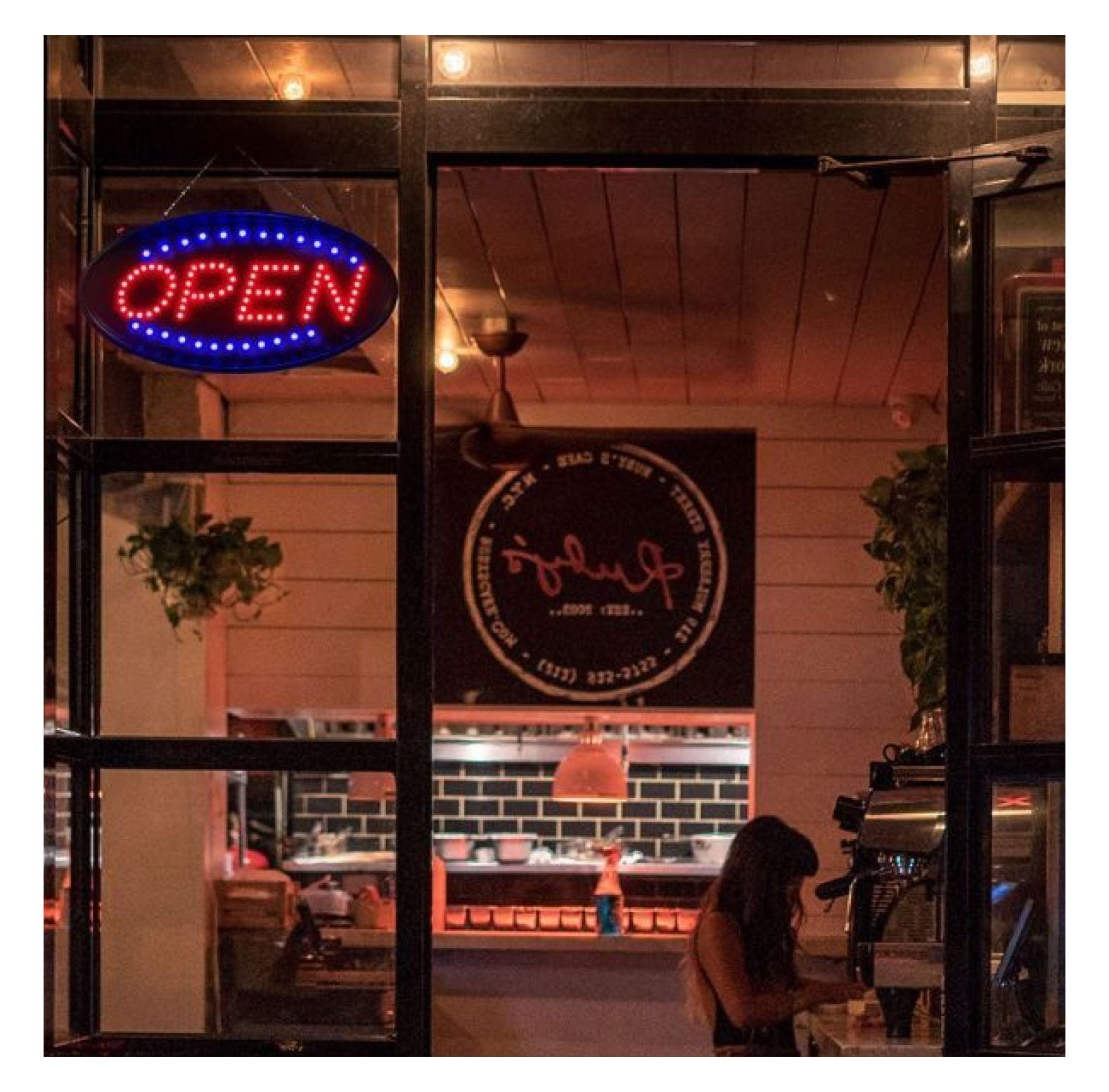 LED Neon Open Sign for Business, 18 x 8.5 Inch, Ultra-Bright Store Sign ...