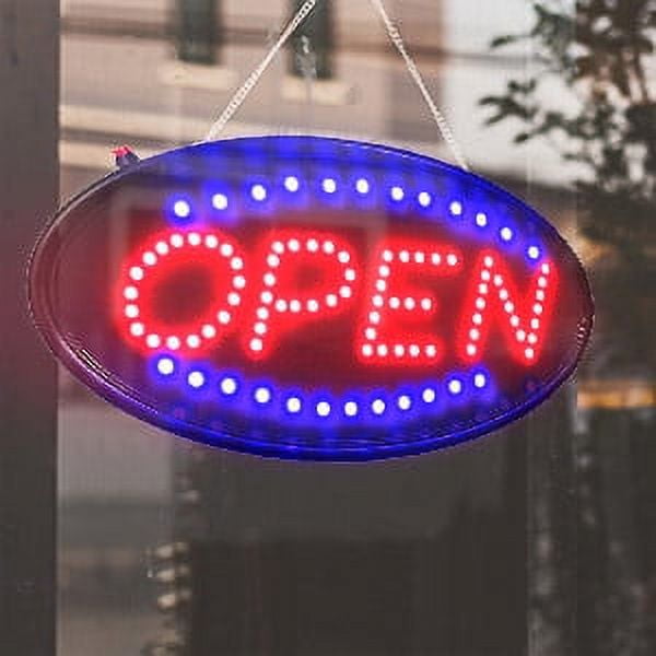 iMounTEK LED Neon Open Sign, 18.89in x 8.27in, Ultra Bright Motion ...