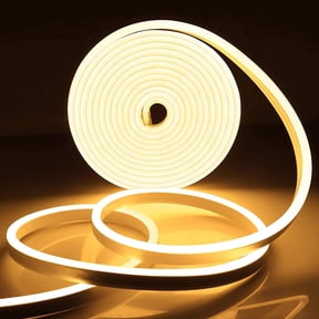 DAYBETTER 16.4ft White LED Neon Rope Lights, Flexible PVC Silicone ...
