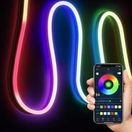 Ledeez Indoor 6Ft/1m DIY Bendable Neon Light Strip, Battery Powered ...