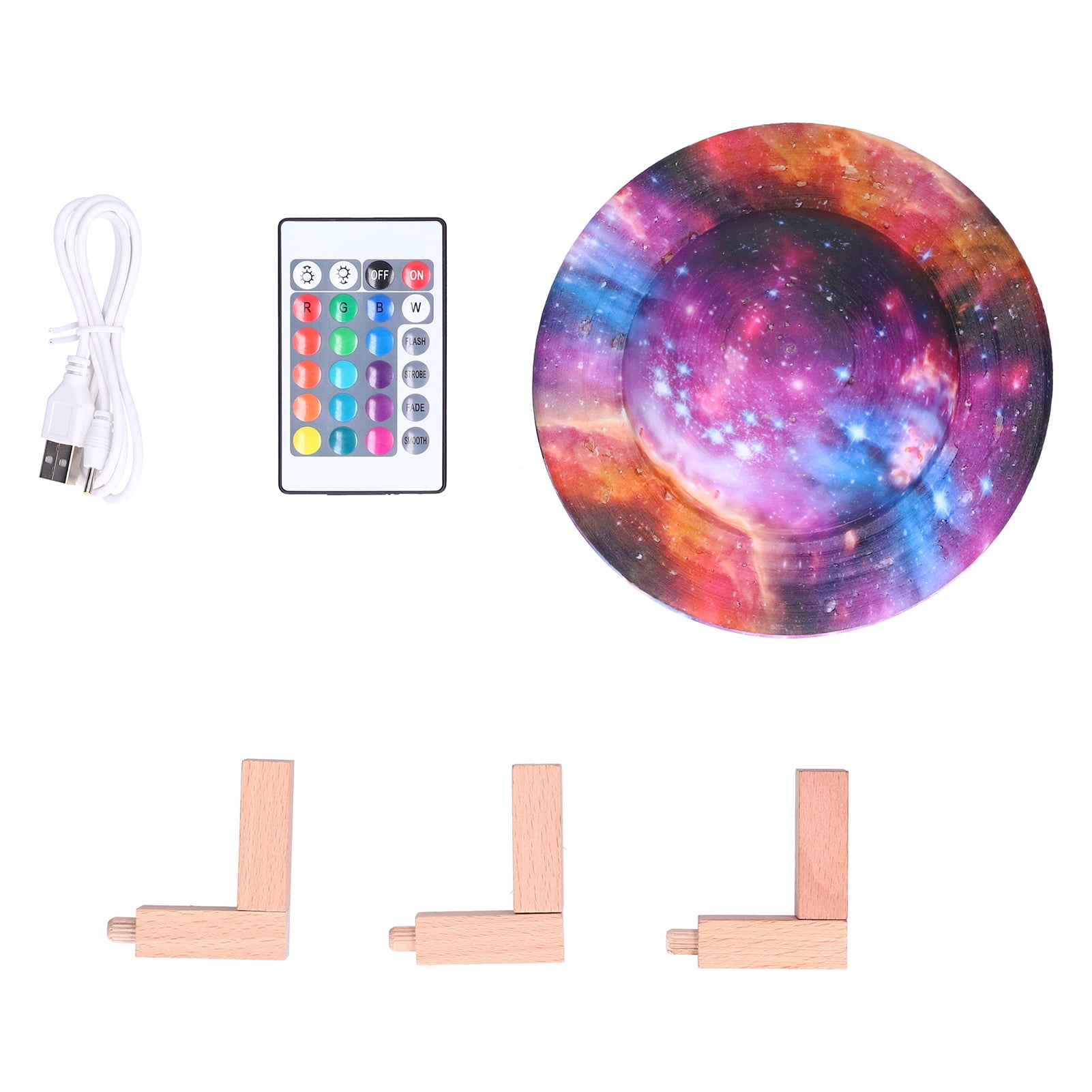 LED Night Lamp USB Charging Moon Light RGB Saturns Light Decorative ...