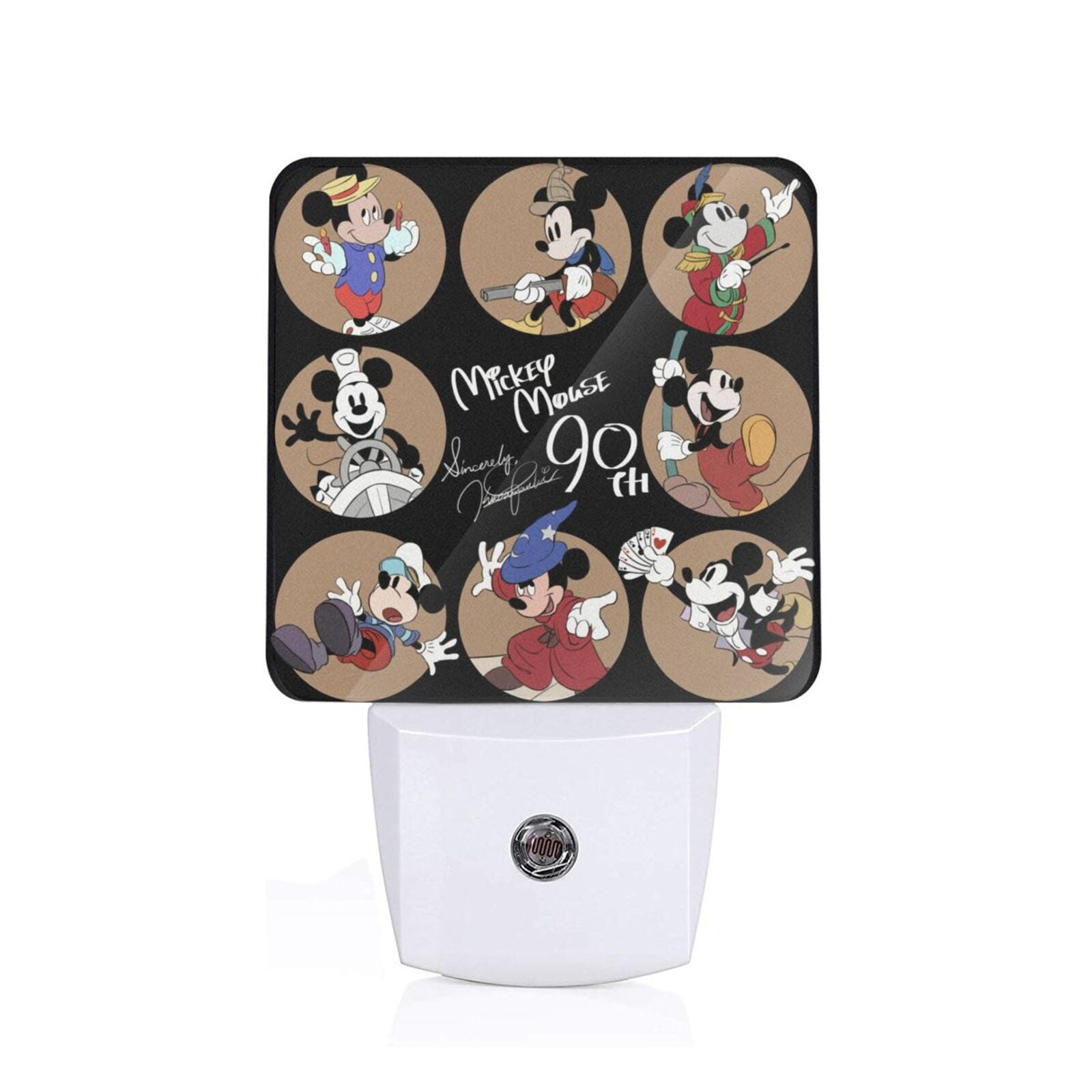 LED Night Light,Mickey Mouse LED Night Light Plug into Wall with Dusk ...