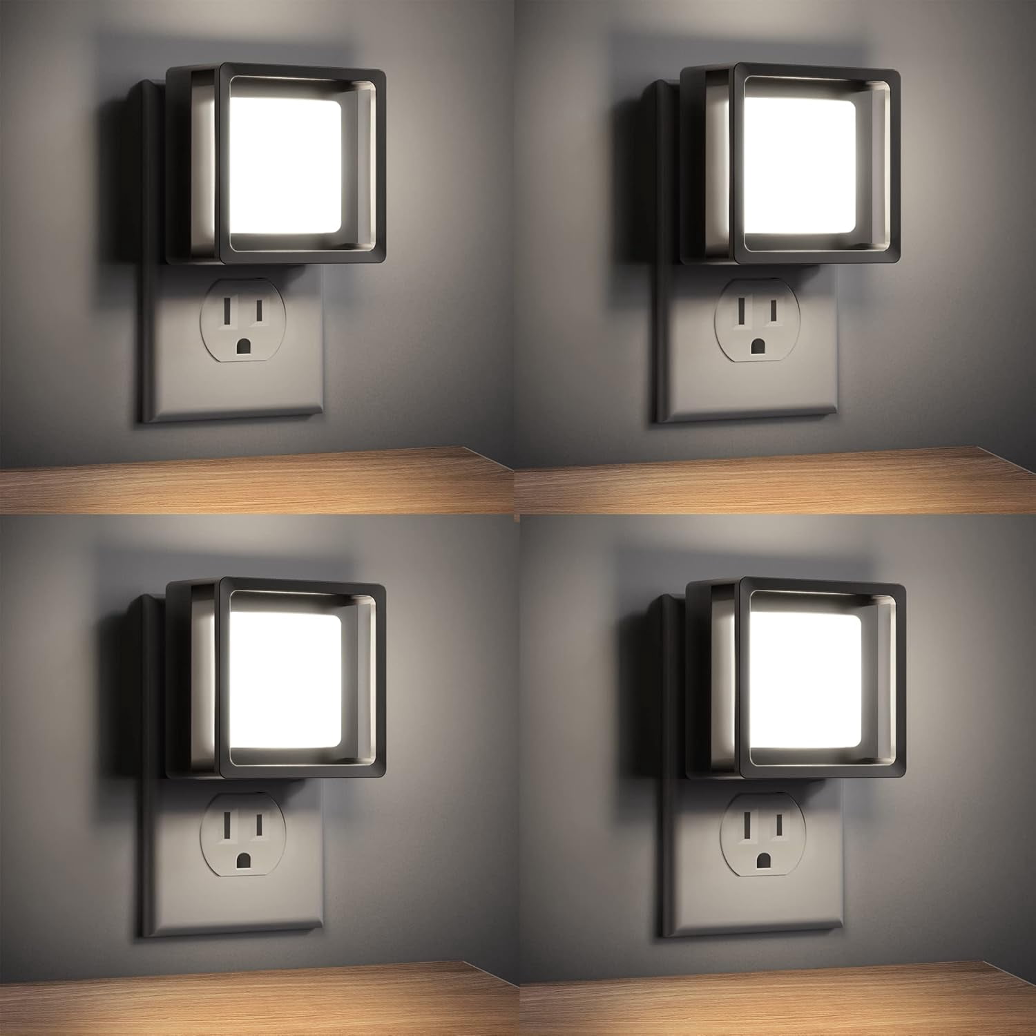 LED Night Light, Plug-in [4 Pack], Dusk to Dawn Sensor, Night Lights ...