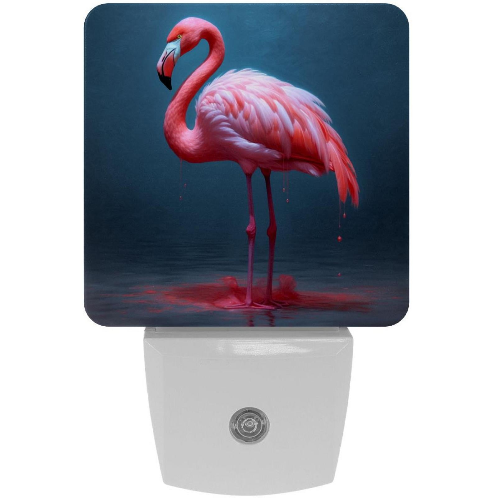 LED Night Light, Showy Flamingo Night Light Plug into Wall with Dusk to ...