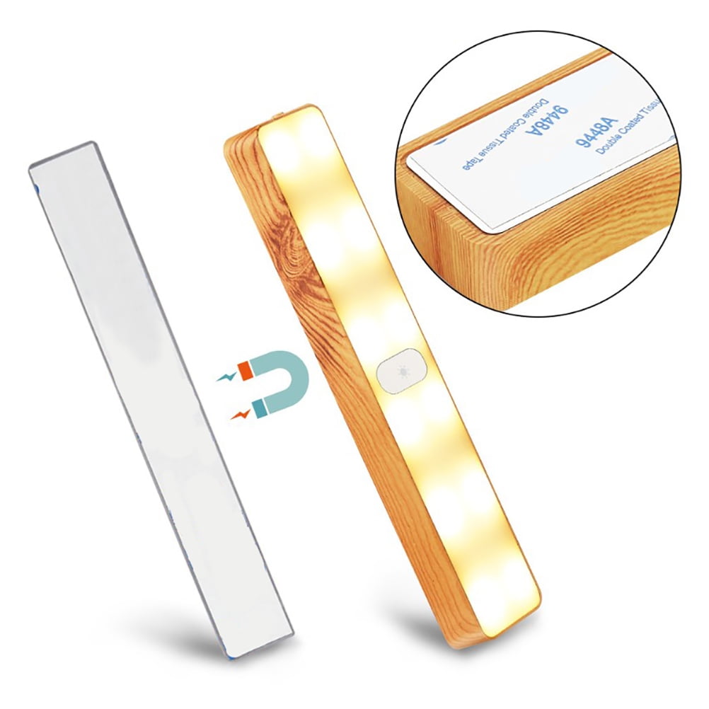 LED Night Light Touch Sensor Magnet Bedside Lamp USB Charged Dimmable ...