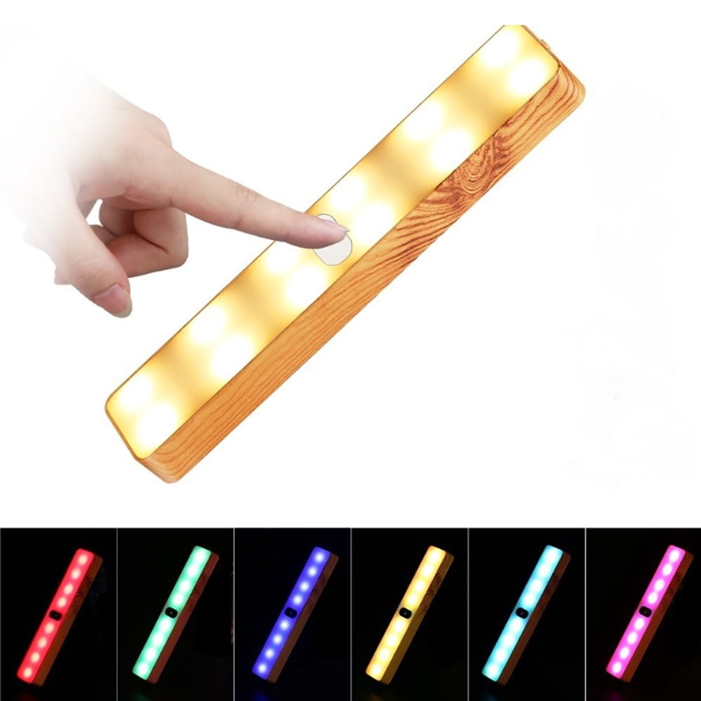 LED Night Light Touch Sensor Magnet Bedside Lamp USB Charged Dimmable ...