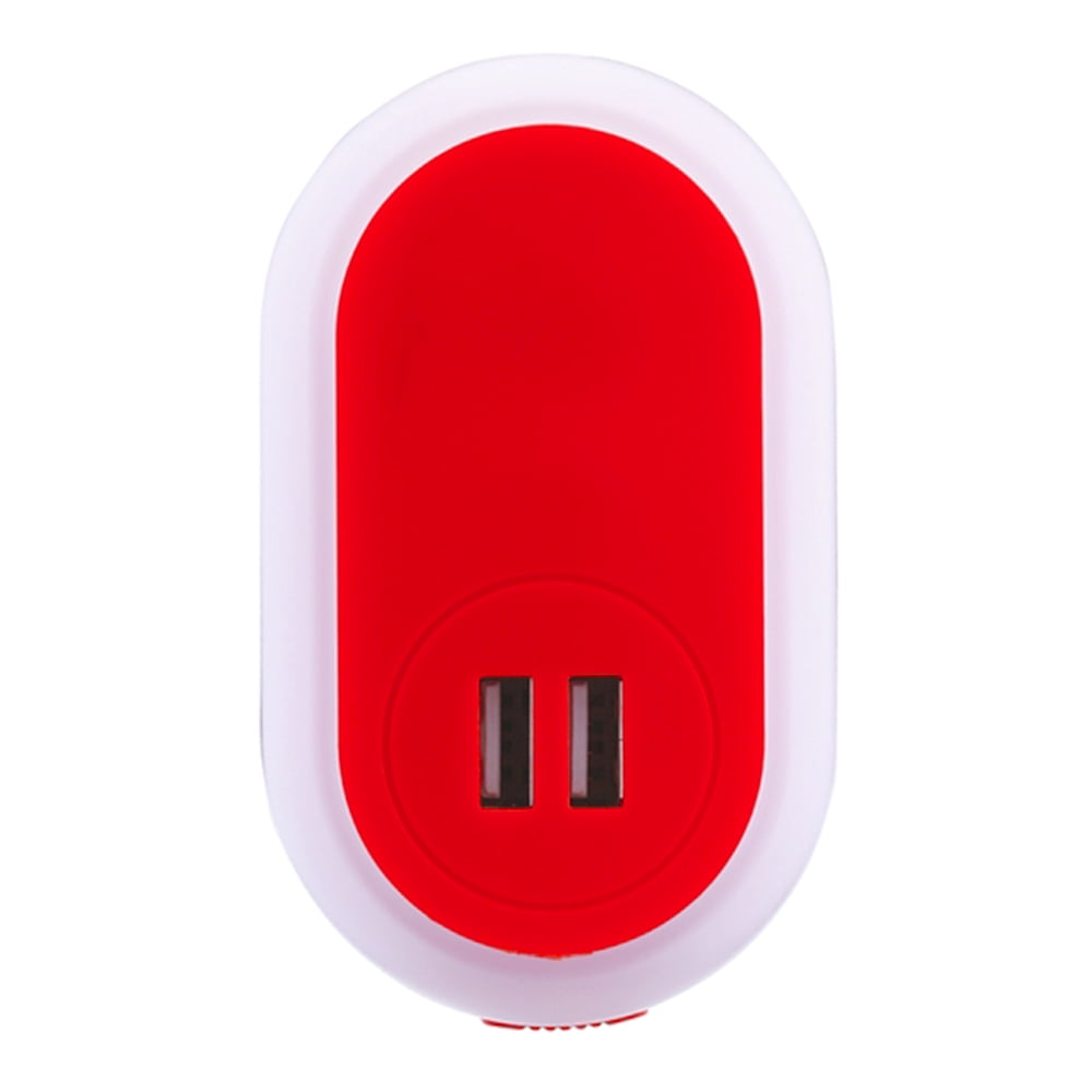 LED Night Light USB Wall Charger, Wall Plug Mount Night Light with ...