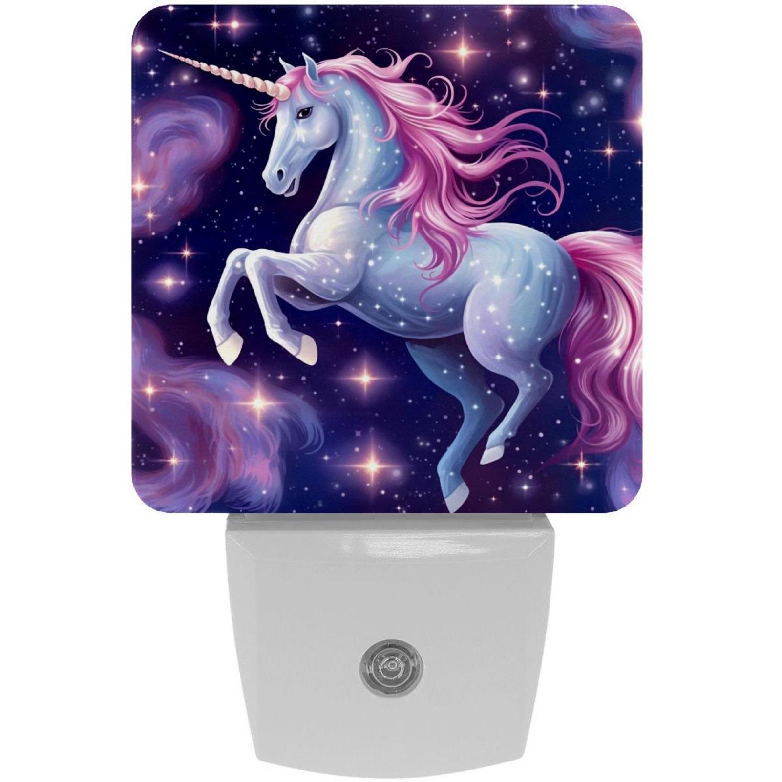 LED Night Light, Unicorn Starry Sky Pink Night Light Plug into Wall ...