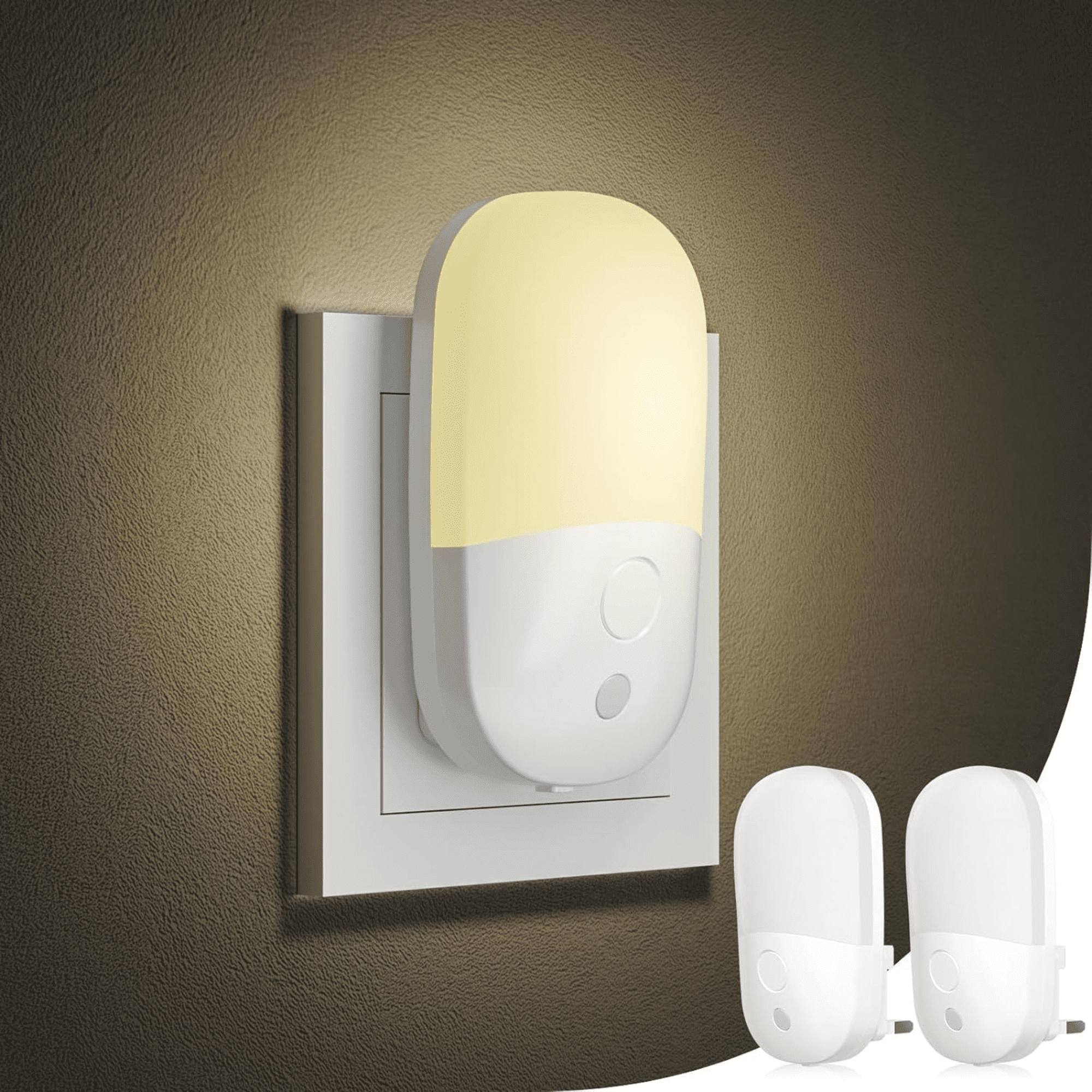 LED Night Lights Plug into Wall, [2 Pack] LED Dimmable Night Light with ...