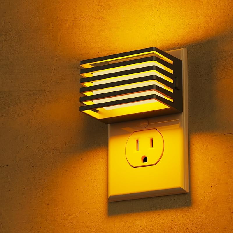 LED Night Lights Plug into Wall, 2 Pack Modern Night Light with Dusk to ...