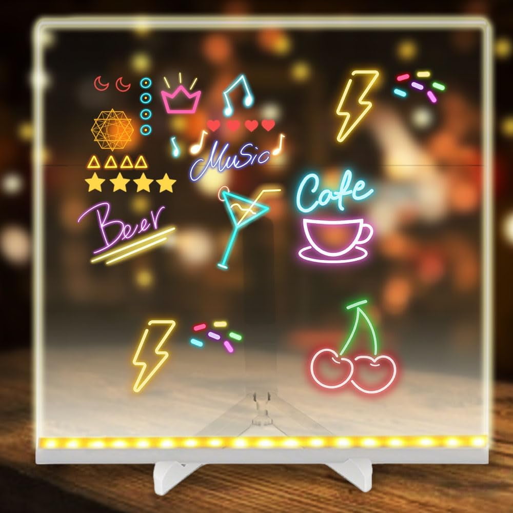 LED Note Board with Colors, 2026 New Creative Rewritable Acrylic LED ...