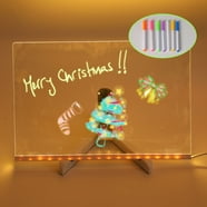 CUITING LED Acrylic Message Board LED Note Board with 12 Colors Pen ...