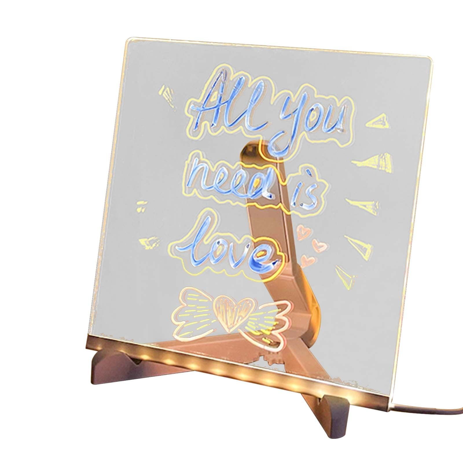 LED Note Board with Colors,LED Acrylic Message Board,Light Up Acrylic ...