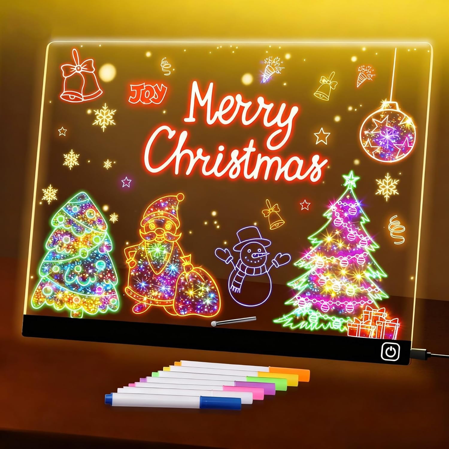 LED Note Board with Colors, Light Up Acrylic Dry Erase Board Led ...