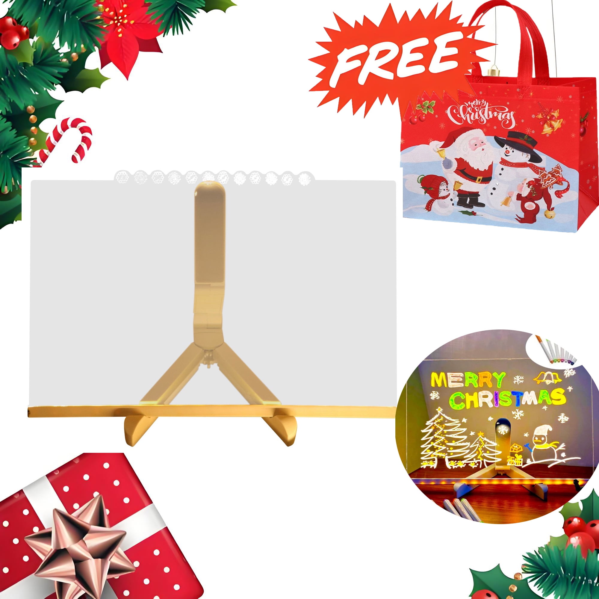 LED Note Board with Colors, Lighted Acrylic Dry Erase Board,Acrylic ...