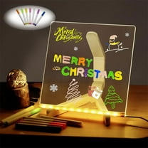 11.8”x7.9” Acrylic Dry Erase Board with Light, Glow Memo Tablet, LED ...