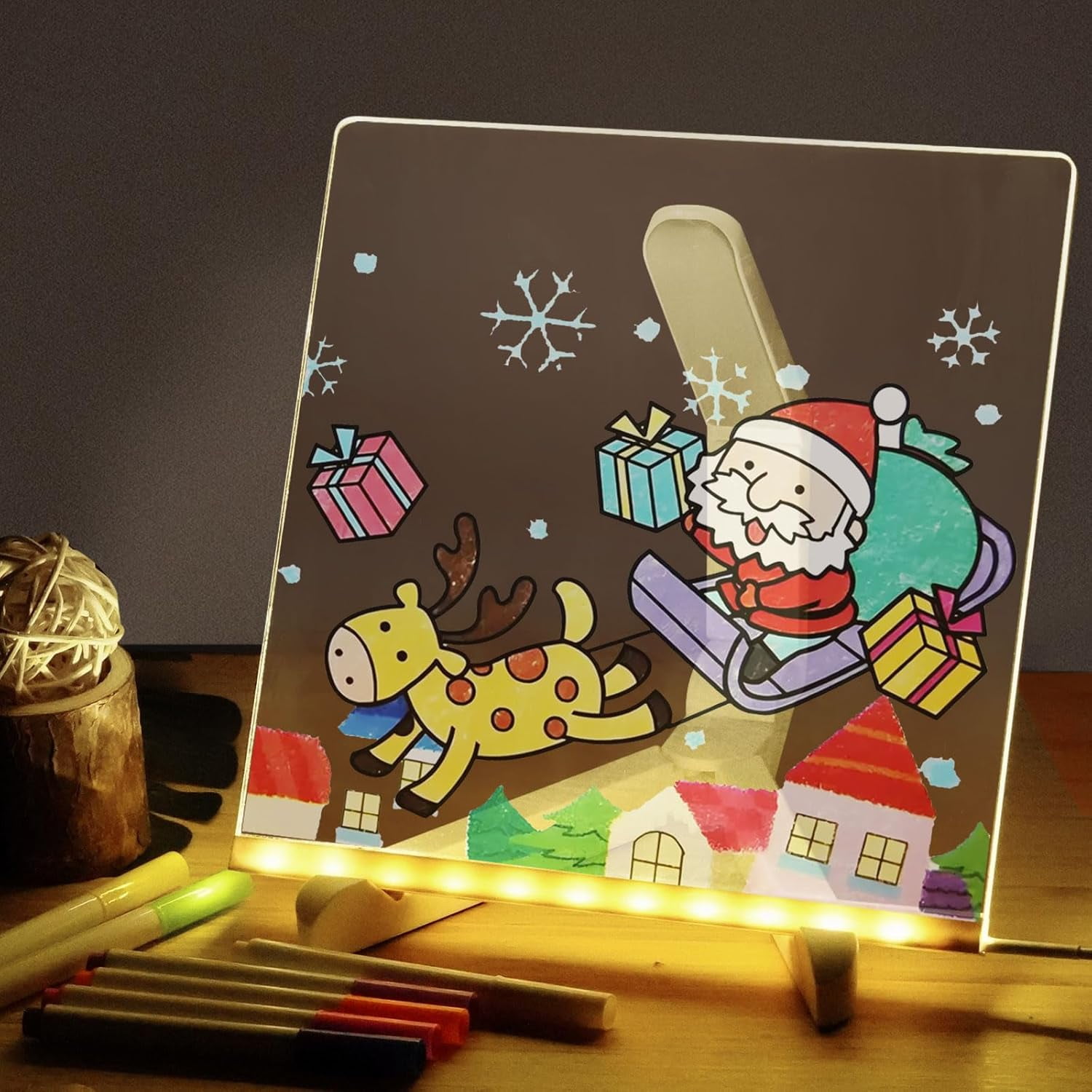 LED Note Board with Light,Acrylic Dry Erase Board with Light,LED ...