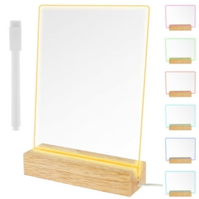 LED Note Board with 7 Colors Pen, Glowing Acrylic Message Marker Board ...
