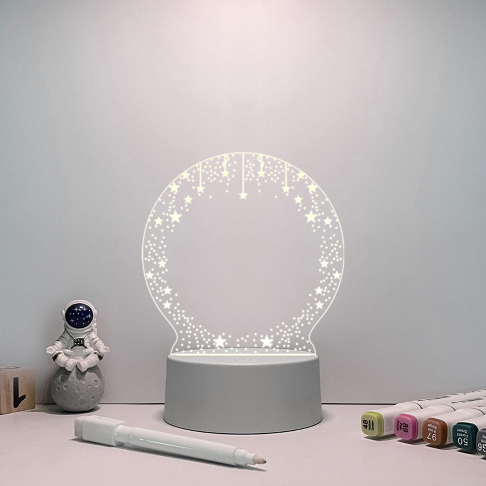 LED Note Board, Transparent Erasable Message Lamp with 3ml Pen, USB ...