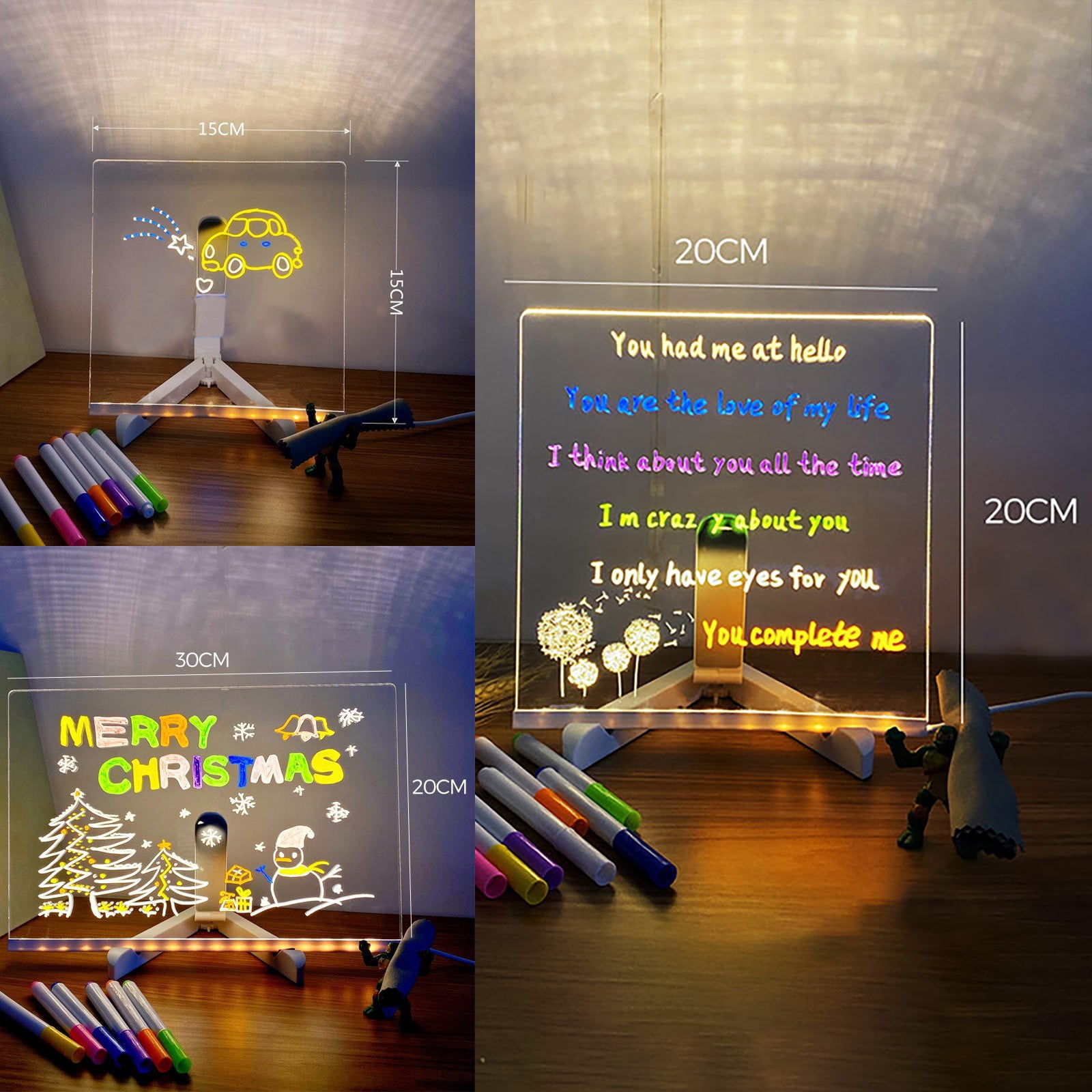 Customer reviews for LED Note Board With Colors Glowing Acrylic Message ...