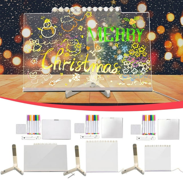 LED Note Board with Colors, Light Up Acrylic Message Board, Led Drawing ...