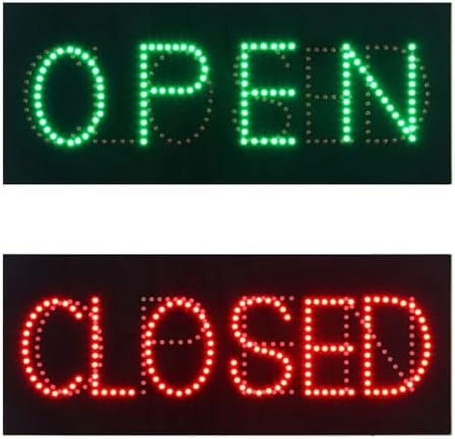 LED Open Closed Sign for Business, Super Bright Electric Advertising ...