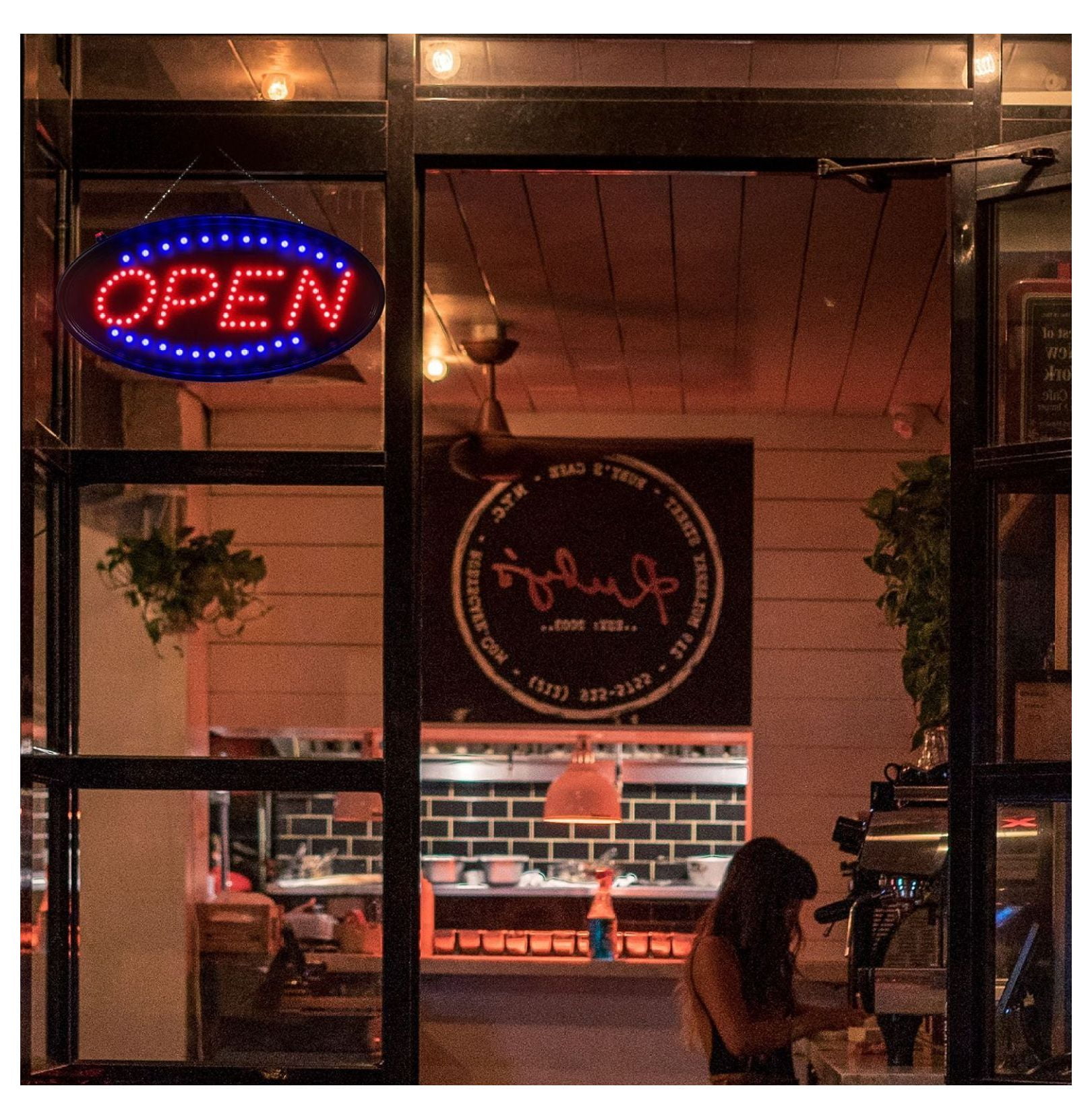 LED Open Sign for Business, 18.9x8 inch - Ultra Bright Neon Window Sign ...